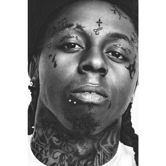 PosterGifts185 | Art | Lil Wayne Black And White Tattoos Hip Hop Rap ...